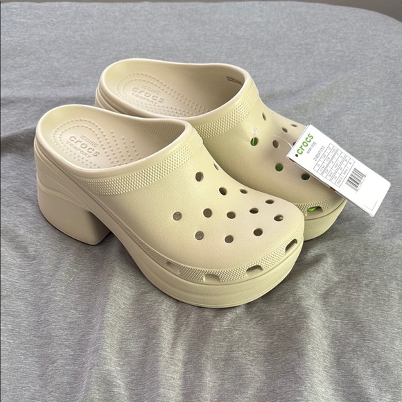 CROCS | Shoes | Crocs Siren Platform Clogs Bone | Poshmark
